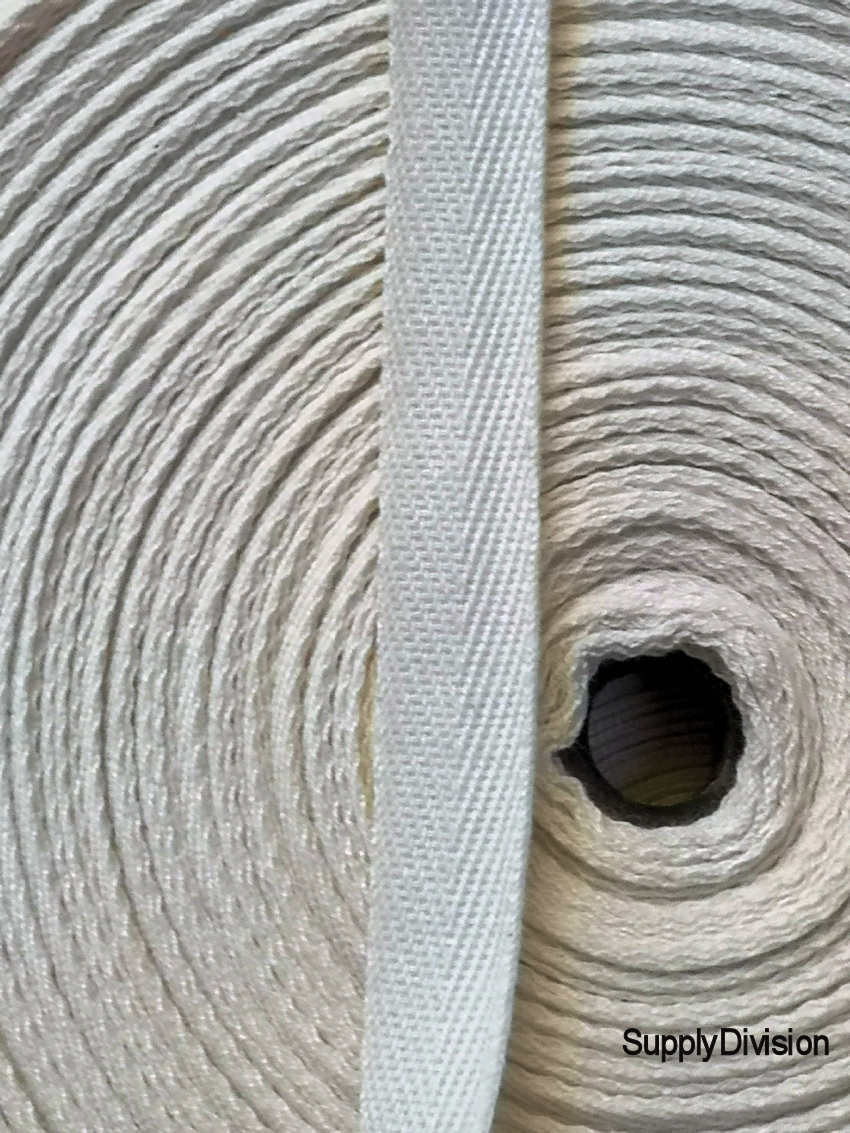 Wholesale trade suppliers 13mm Unbleached 100% cotton twill webbing ...