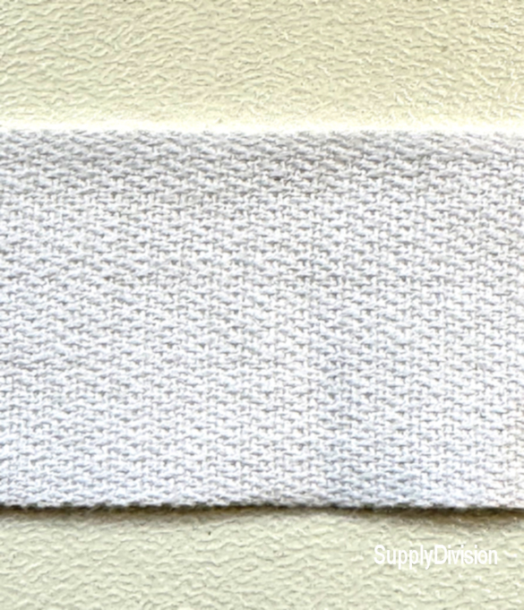 UK wholesale trade suppliers 19mm Plain Weave White cotton tape